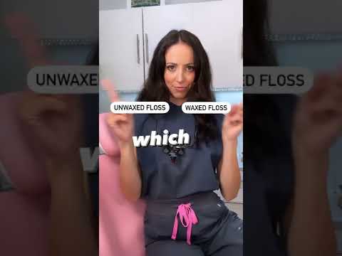 waxed vs unwaxed floss #shorts - Etoners